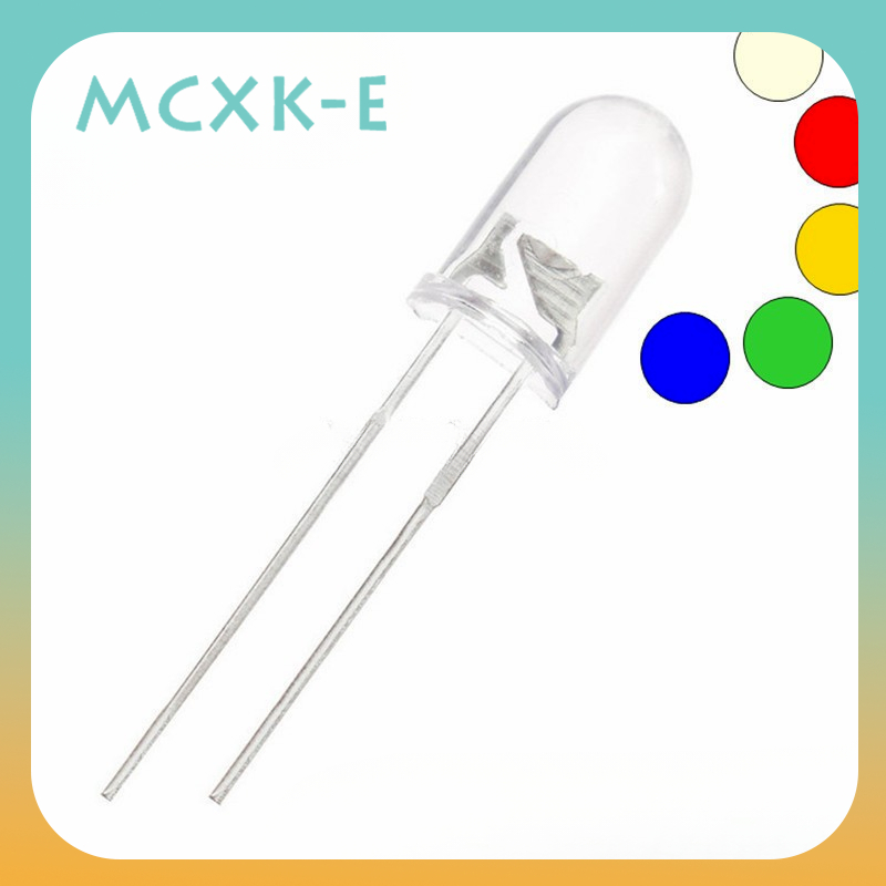 100 件 F3 F5 LED 3mm 5mm LED 透明圓形 5mm 超亮水透明綠色紅色白色黃色藍光 LED 燈泡發 | 蝦皮購物