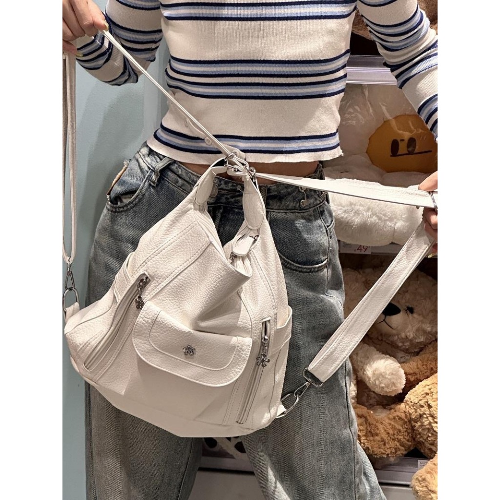 【Dodo Bag】 機車辣妹後背包簡約復古軟皮大容多種背法功能可調整單肩托特包 | 蝦皮購物