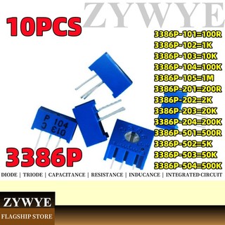 10PCS 3386P-103 3386P 頂調 單圈 精密可調電位器 3386P 101 102 103 104 10 | 蝦皮購物