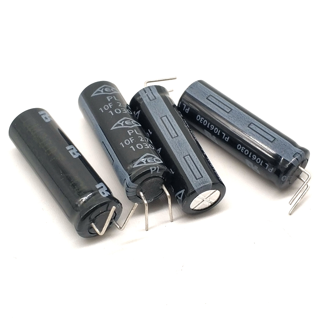 1PCS 2.7V 10F 臺灣YEC 10F 2.7V 超級電容 2.7V10F 法拉電容體積10*30mm 切腳 | 蝦皮購物