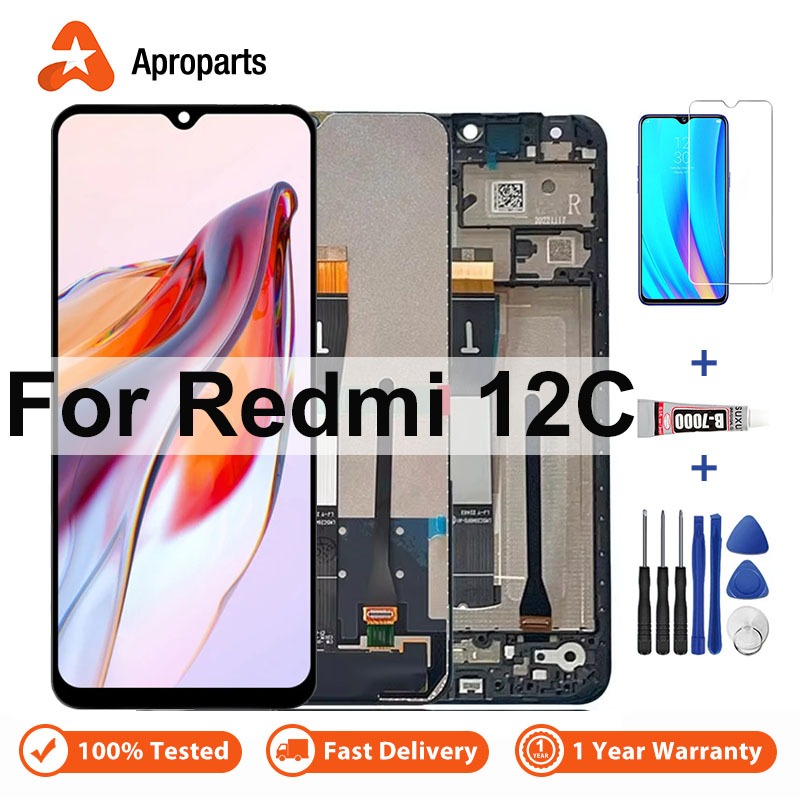 XIAOMI 適用於小米 Redmi 12C 13C 10C 10A 22120RN86G 顯示屏的 LCD 帶觸摸屏數 | 蝦皮購物