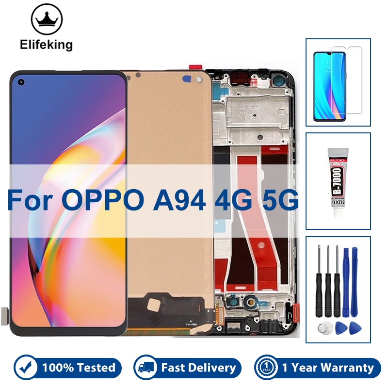 6.43" 高品質 LCD 適用於 OPPO A94 4G 5G LCD 顯示屏觸摸屏數字化儀組件 CPH2203 CP | 蝦皮購物