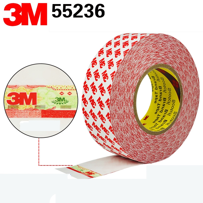 3M【帶防偽標】【現貨秒發】 55236 雙面膠 紅字雙面膠 防水耐高溫強力膠手工強力無痕耐高溫雙面膠 帶廣告 海報 車 | 蝦皮購物