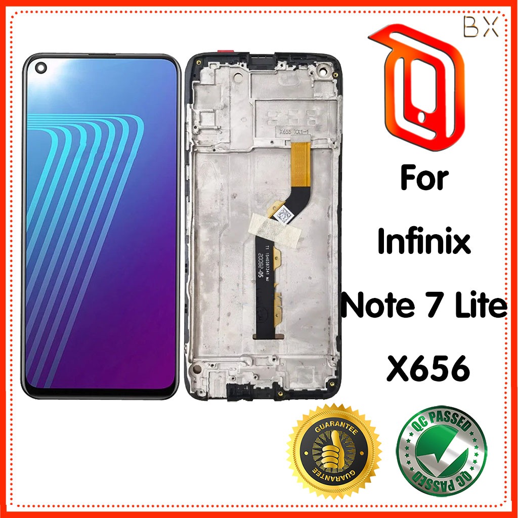 6.6 英寸適用於 Infinix Note 7 Lite X656 LCD 顯示屏觸摸屏數字化儀面板組件更換 | 蝦皮購物