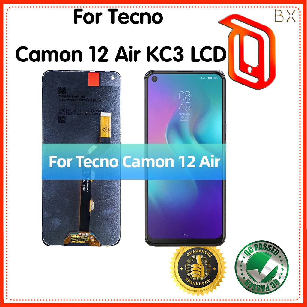 6.55" 英寸適用於 Tecno Camon 12 Air KC3 LCD 顯示屏觸摸屏數字化儀組件 | 蝦皮購物
