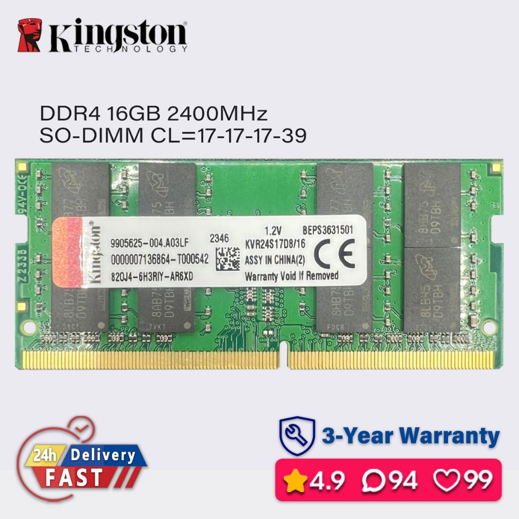 金士頓kingston 16gb 8gb 4gb 2400mhz ddr4 ram 筆記本電腦 sodimm 內存 | 蝦皮購物