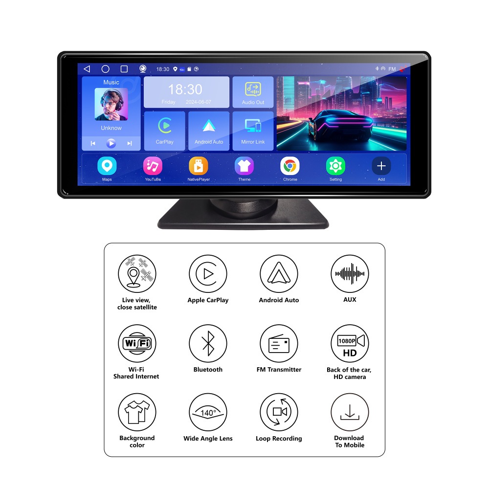 新品8核心2+32G Android 13跨境10.26寸中控臺式carpaly/AndroidAuto | 蝦皮購物