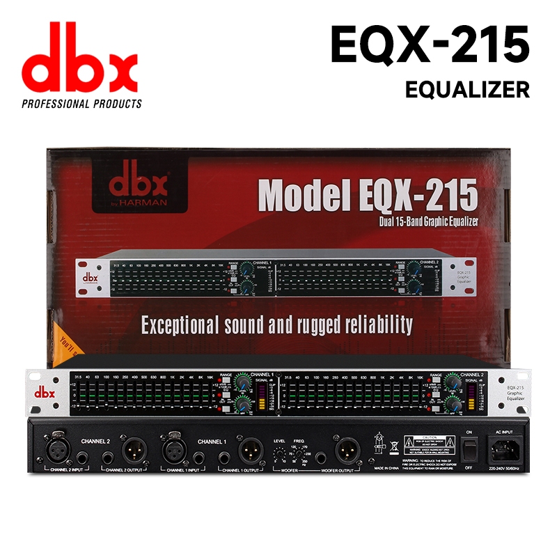 DBX-AUDIO EQX215 專業雙15波段圖形均衡器,兩個高濾波通道,有效消除低噪聲,高濾波 | 蝦皮購物