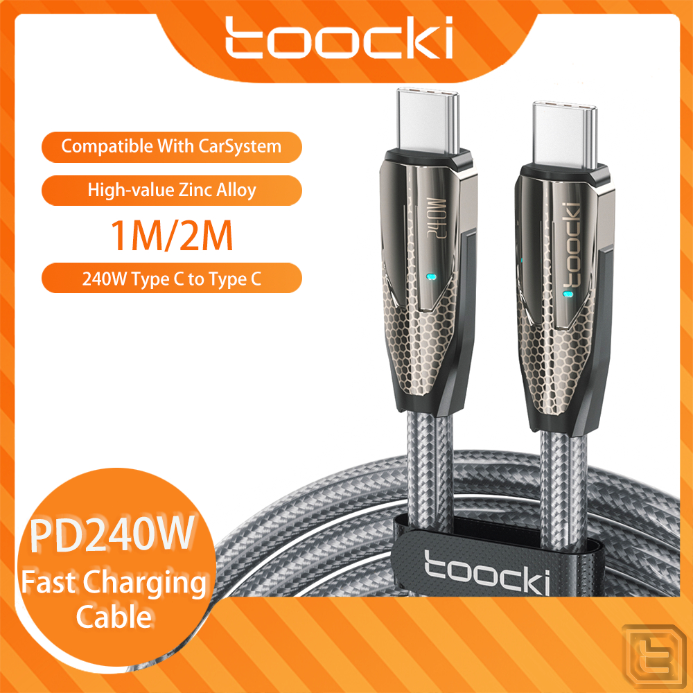 Toocki PD240W Type C 轉 Type C 快速充電線 PD3.1 USB C 轉 USB C 快速數據 | 蝦皮購物