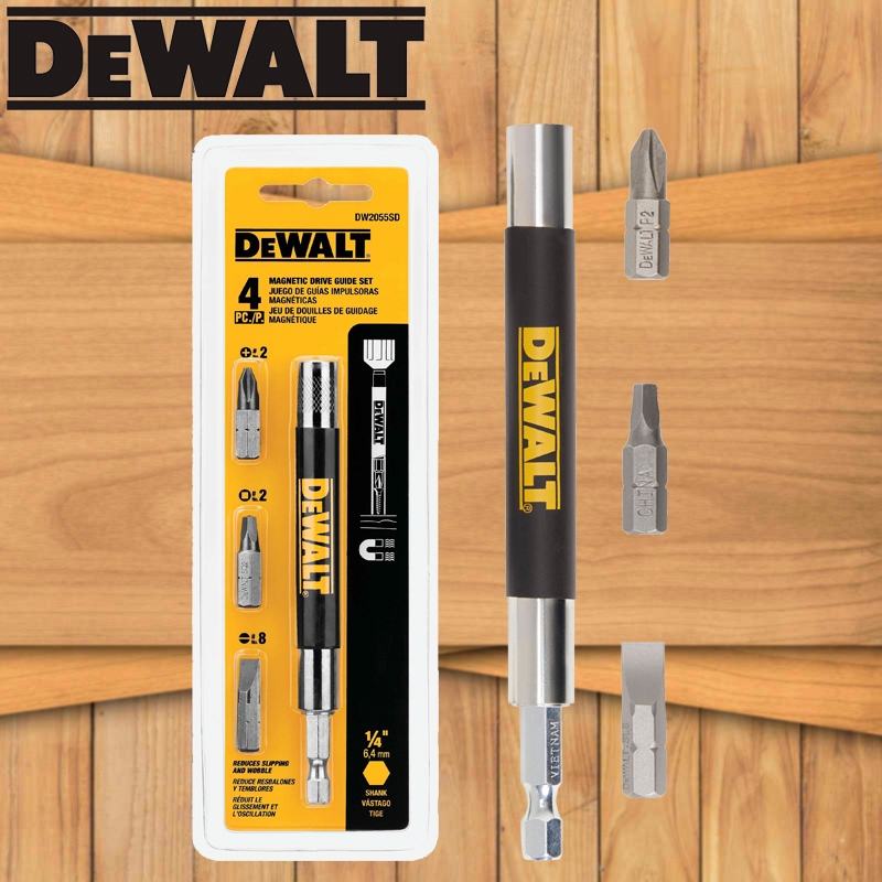 Dewalt DW2055SD 1/4in 磁性鑽頭支架 PH2 開槽 SL8 方形鑽頭 4PC 用於電動衝擊起子/鑽具 | 蝦皮購物