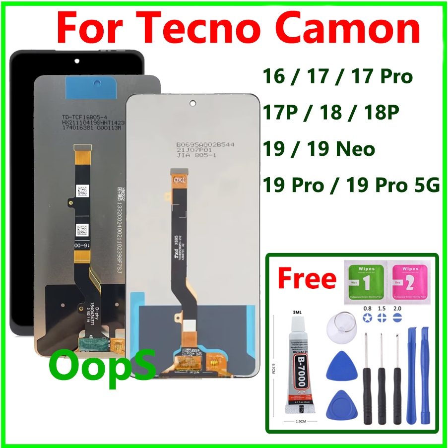 經測試 Tecno Camon 16 17 18 19 Pro 17P 18P 19 Neo 5G 手機液晶觸摸屏顯示器 | 蝦皮購物