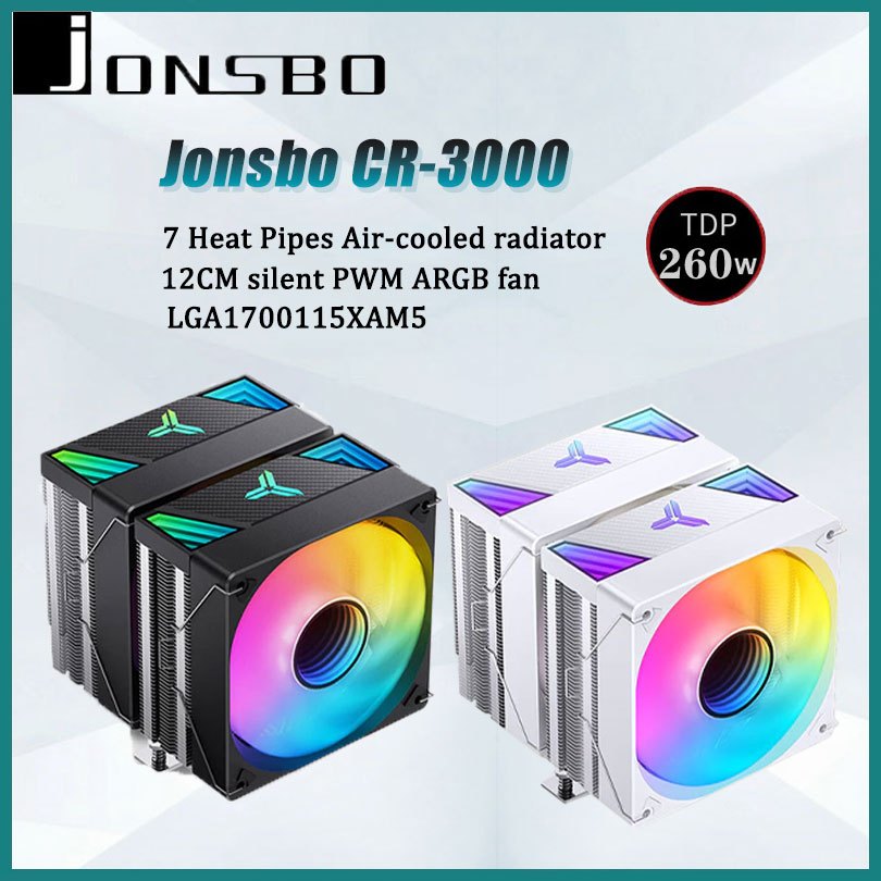 Jonsbo CR-3000 CPU Cooler 7 熱管散熱器電源同步120毫米風扇PWM散熱風扇 | 蝦皮購物