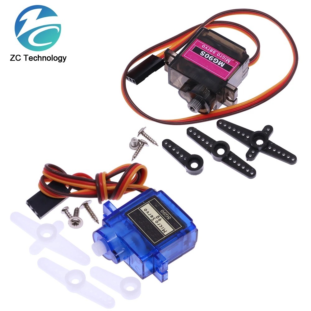 Sg90 MG90S 伺服金屬齒輪模型直升機船用於 Arduino 玩具飛機固定翼直升機飛機模型 90 180 360 | 蝦皮購物
