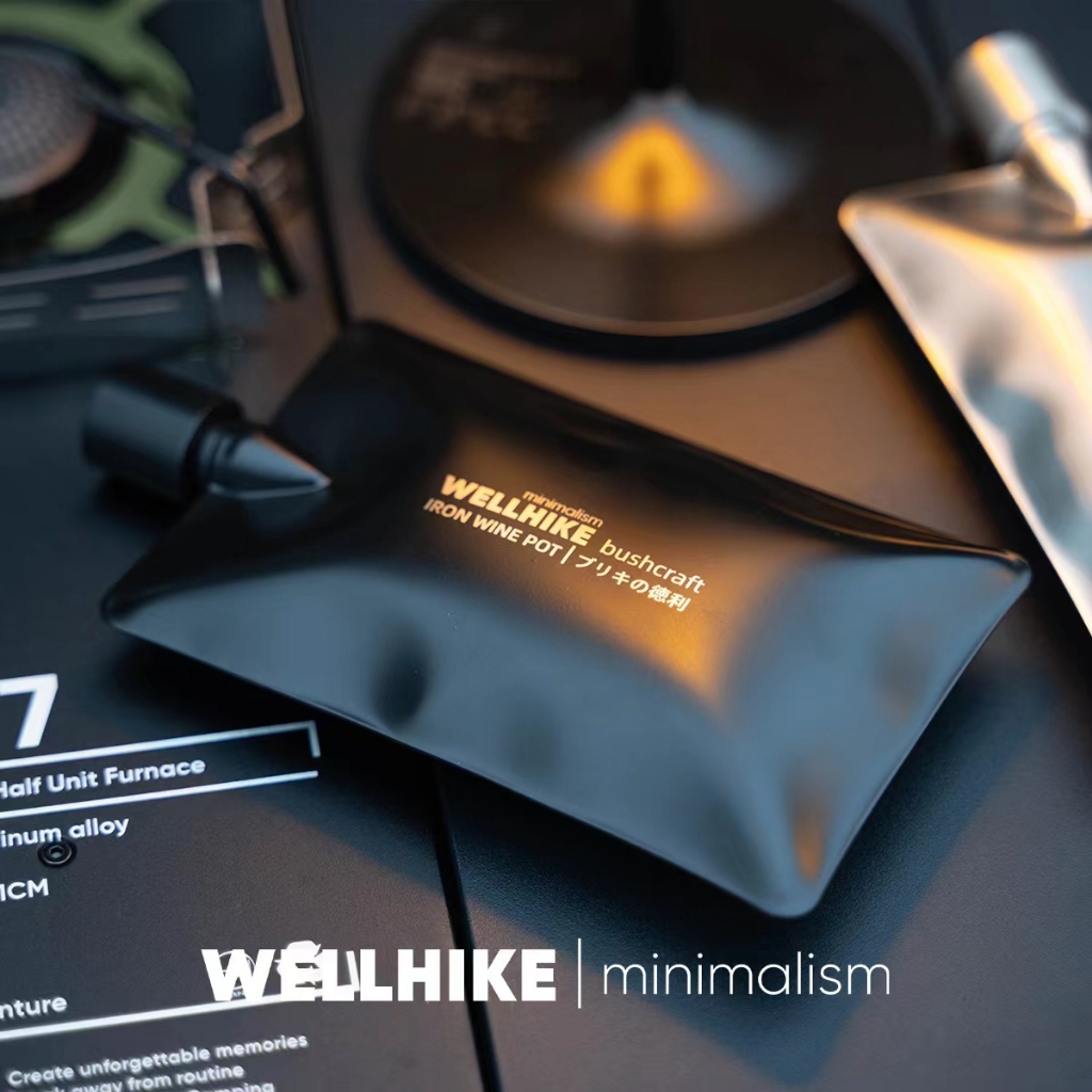 WELLHIKE戶外流體酒壺304不鏽鋼便攜金屬BC露營古風隨身小酒精壺 | 蝦皮購物