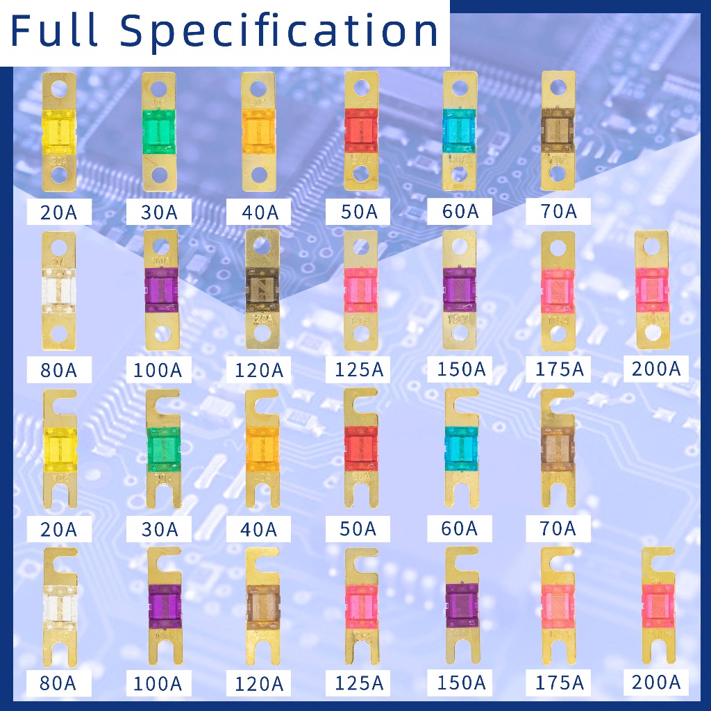 (全規格) ANS 保險絲 汽車音響系統 雲母保險絲 20A 30A 40A 50A 60A 70A 80A 100A | 蝦皮購物