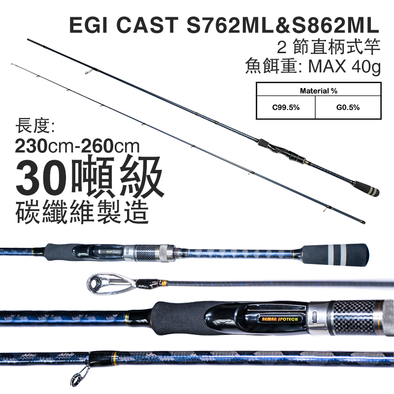 路亚海釣竿30T高碳纖維超輕海釣竿2.3-2.6m海釣/船釣/岸邊釣/溪流釣,適用魷魚,烏賊等軟體魚杆 | 蝦皮購物