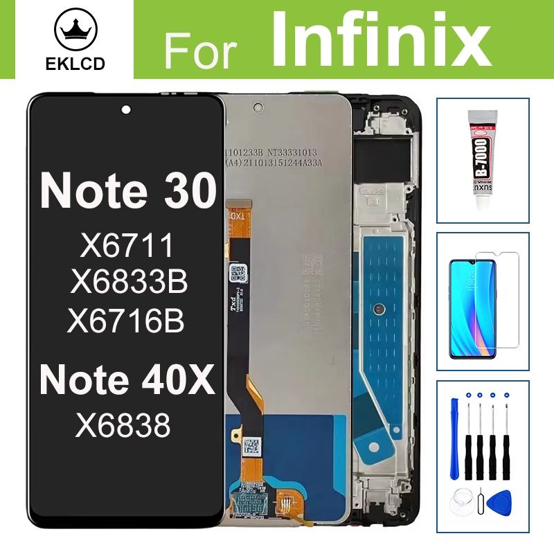 Infinix Note 30 40X 5G X6833B X6716B X6711 X6838 觸摸屏數字化儀組件帶框 | 蝦皮購物