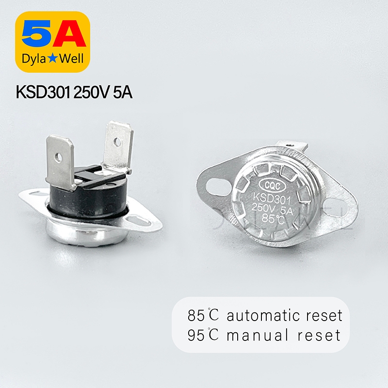 Ksd301 250V 5A 雙金屬溫控器 KSD301-R 溫度開關熱控手動復位溫控器 85 95度 | 蝦皮購物