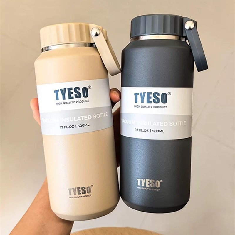 710ml/500ml 高品質雙層不銹鋼保溫瓶帶手柄時尚便攜長期保溫熱水瓶旅行不倒翁 | 蝦皮購物