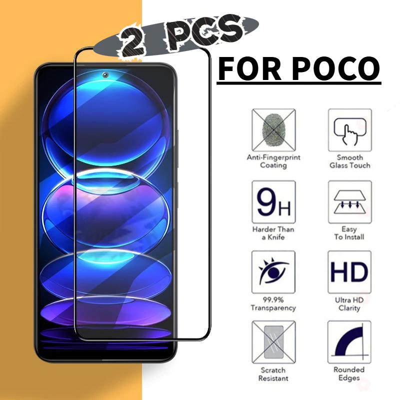 2片裝 9H滿版玻璃貼 FOR POCO C75 F6 Pro F6 F5 F4 F3 GT X6 X5 X4 M5s | 蝦皮購物
