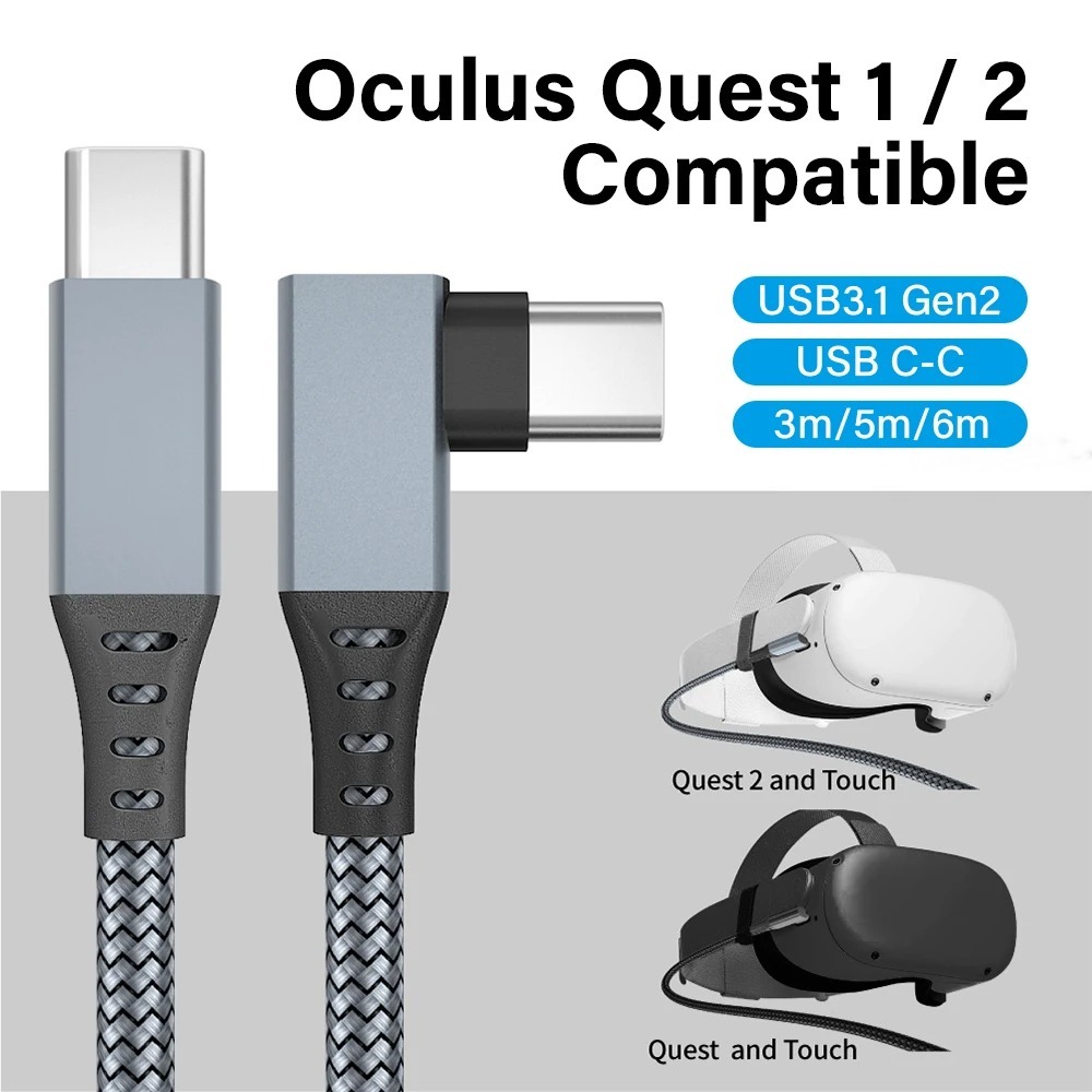 3m 5m 6m 高速 VR Oculus Quest Link 數據線 USB C 轉 USB C 3A 5Gbps | 蝦皮購物