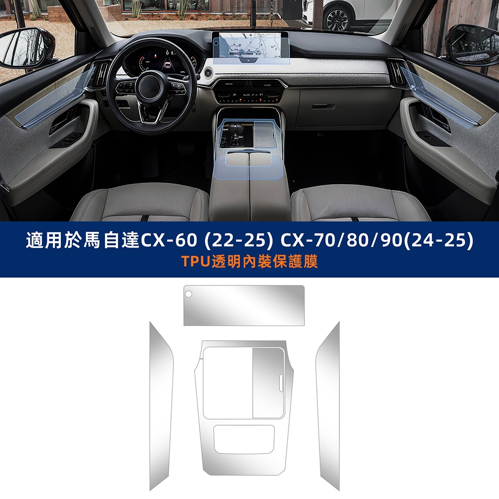 萬事德 馬自達 Mazda CX60 CX70 CX80 CX90 內飾膜 儀表膜 螢幕保護膜 中控面板貼膜 專車專用 | 蝦皮購物