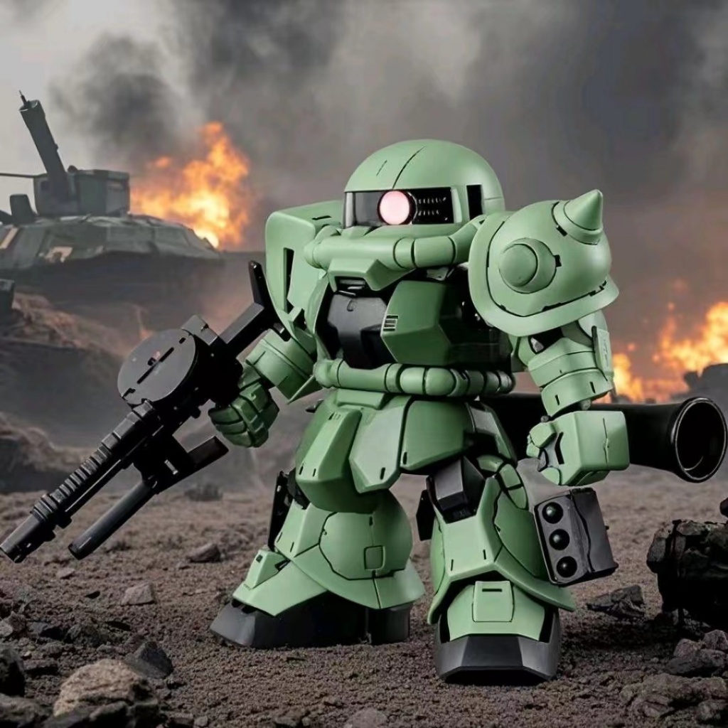 高達模型 SDCS Zaku II 量產型 綠扎古 組裝模型 高達拼裝模型玩具 擺件 | 蝦皮購物