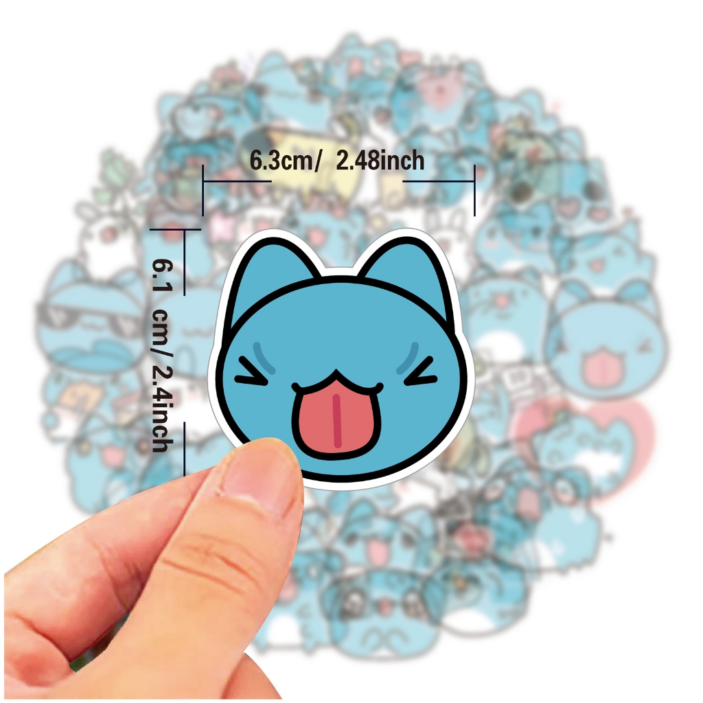 [股東會紀念品]聯電咖波聯名限定貼紙50張可愛BugCat-Capoo貓貓蟲書包後背裝飾卡通貼紙保溫杯 | 蝦皮購物