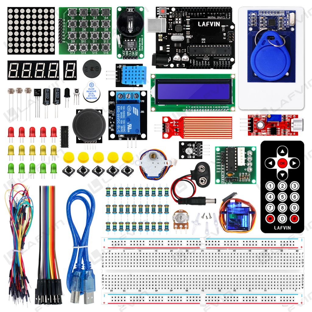 LAFVIN 適用於 UNO R3 RFID 入門套件學習包,適用於 Arduino 套件全套,帶教程,LCD1602 | 蝦皮購物