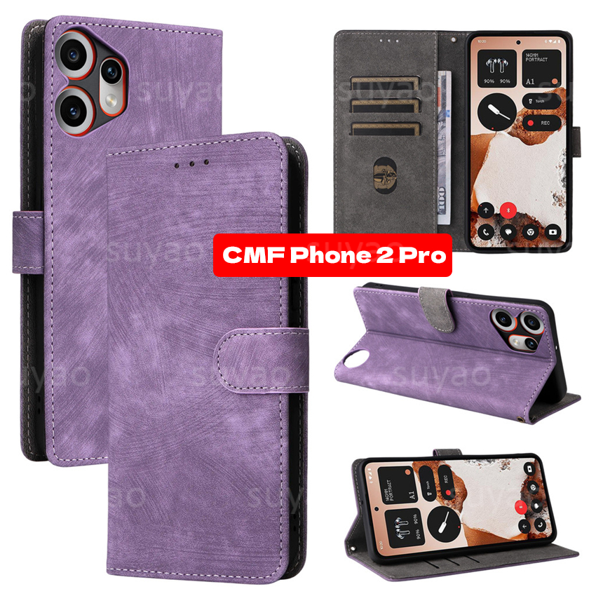 適用於 Nothing CMF Phone 2 Pro CMF2 5G 2025 手機殼翻蓋拉鍊皮革錢包卡槽外殼 CMF | 蝦皮購物