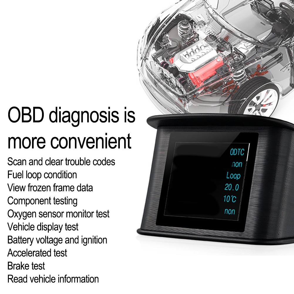 OBD HUD P10汽車OBD2平視顯示器HUD車載電腦數位超速報警通用汽車電子配件智慧 | 蝦皮購物