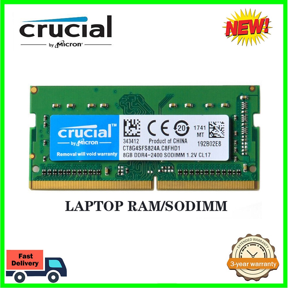 Crucial DDR4 4GB 8GB 16GB PC4-19200 21300 SO-DIMM 2133Mhz 24 | 蝦皮購物