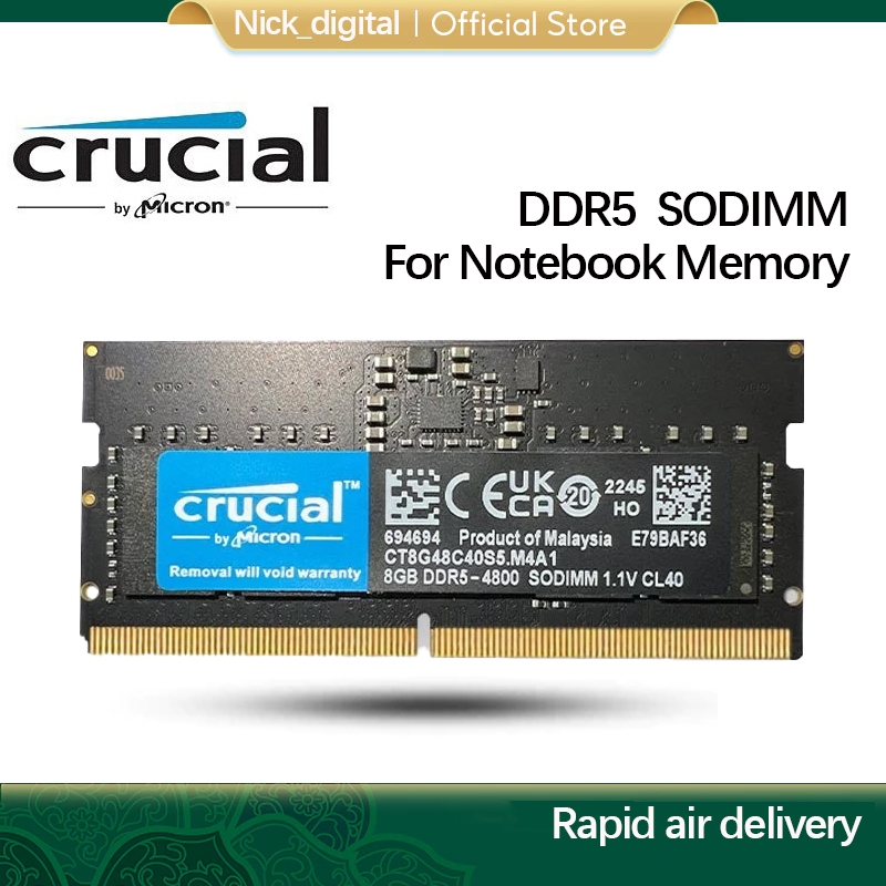 Crucial DDR5 RAM 8GB 16GB DDR5 4800Mhz 5600MHz PC5-44800S CL | 蝦皮購物