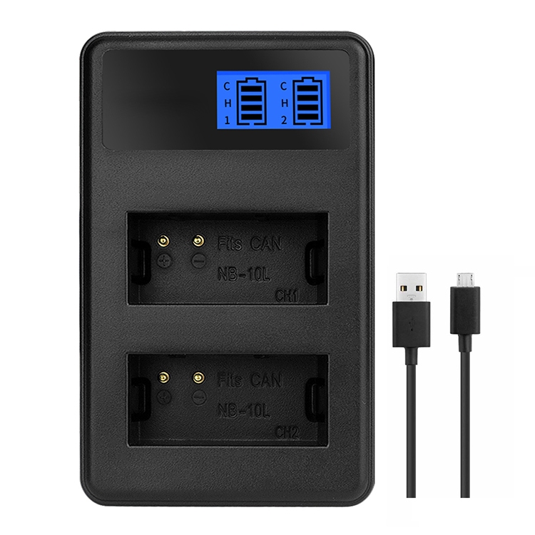 NB-10L NB 10L NB10L LCD 2 槽 USB 充電器適用於佳能 PowerShot SX60 SX50 | 蝦皮購物