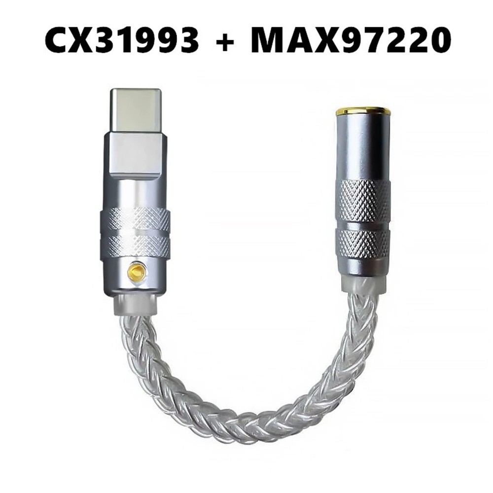 FENGRU DY9 PRO 雙核 CX31993+MAX97220 轉換器 Type C 轉 4.4/3.5/2.5 | 蝦皮購物