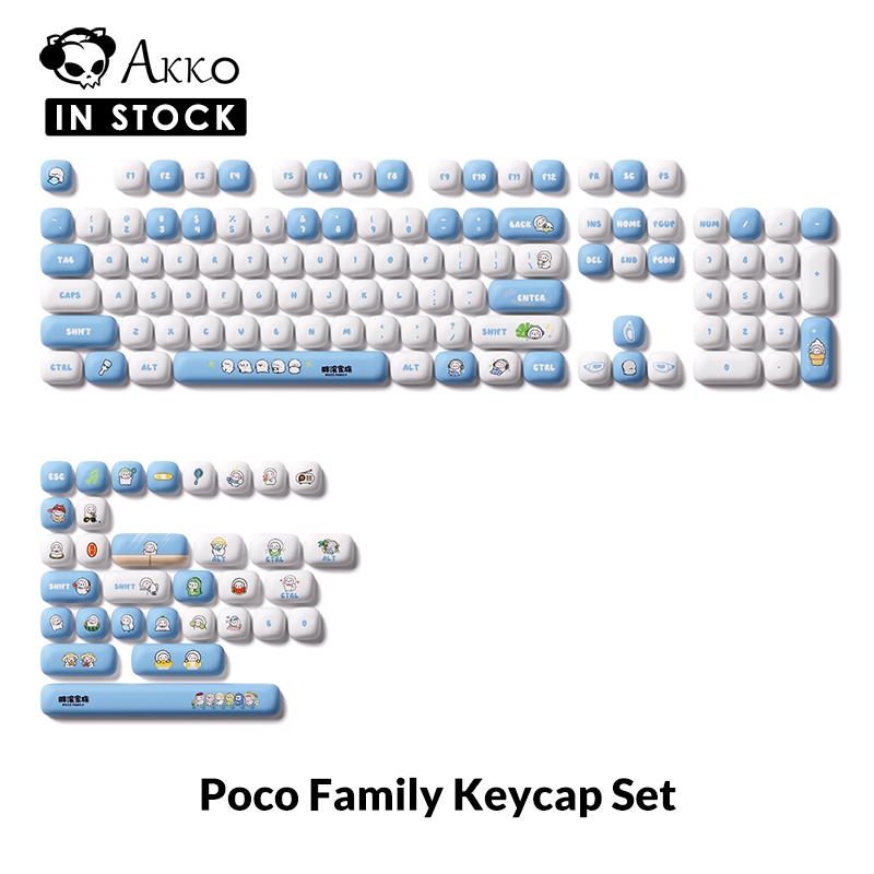 Akko Poco Family PBT 5 面 Dye-Sub 鍵帽套裝,帶 MOG 配置文件 | 蝦皮購物