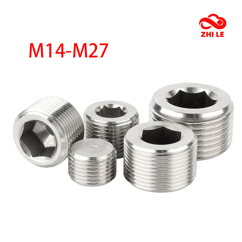 M14-M27外螺紋內六角堵頭端蓋304不銹鋼六角內塞油水管件DIN906 M16 M18 M20 M22 M24 | 蝦皮購物