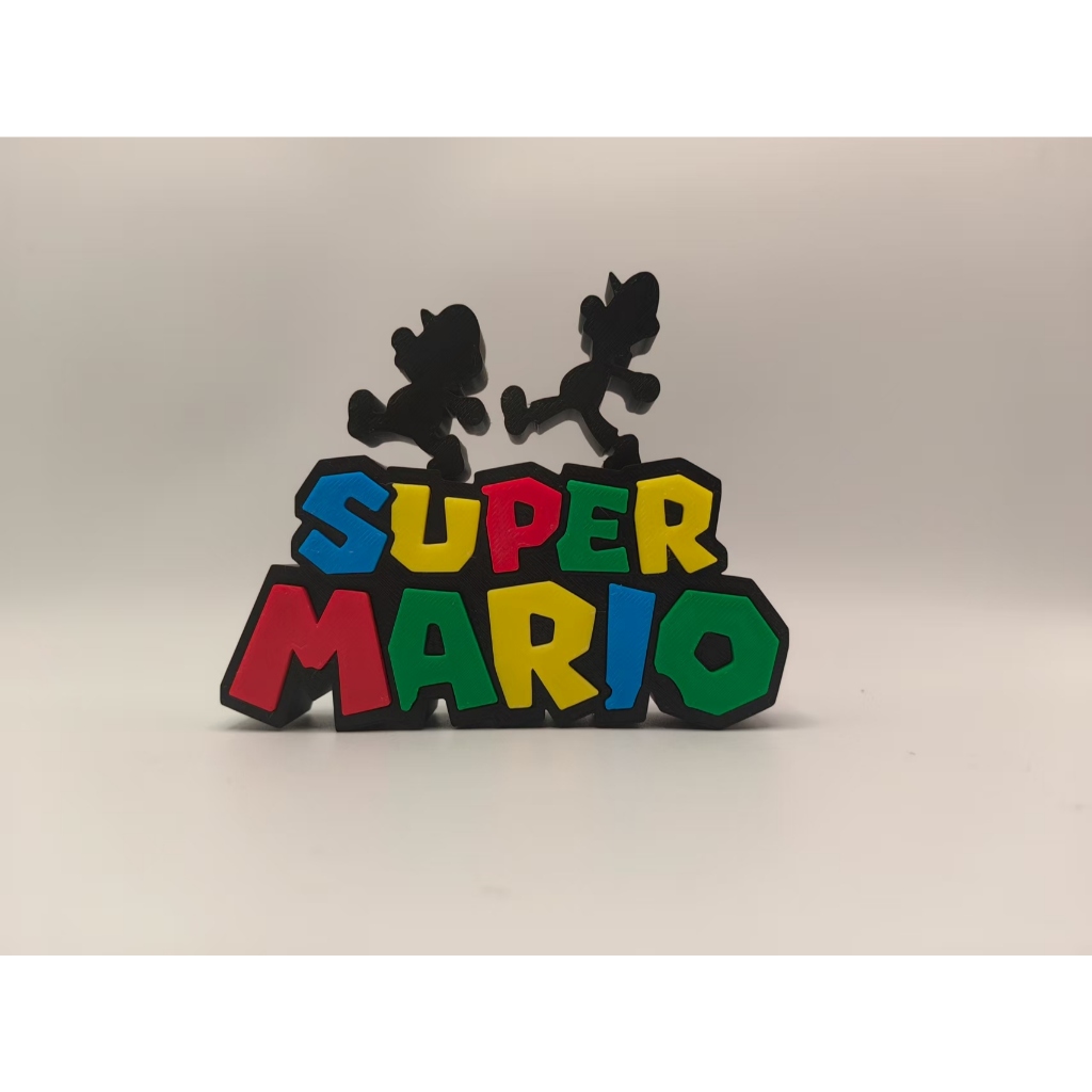 任天堂 超級瑪利歐 兄弟 Super Mario Logo 標誌 招牌 手辦 高顏值擺件 | 蝦皮購物