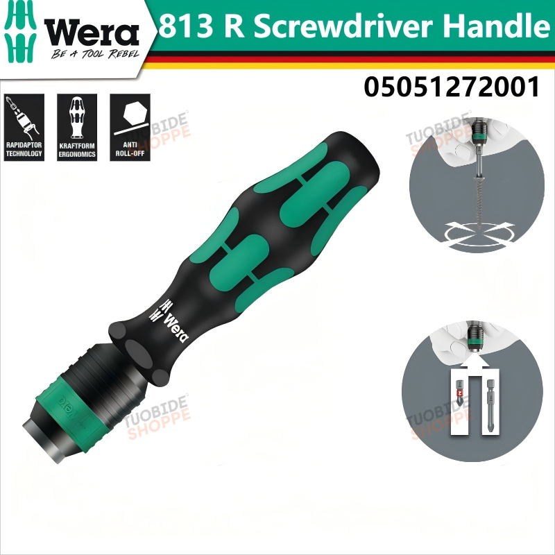 🔥免運🔥Wera 813 R 棘輪起子握柄 1/4"磁吸起子座 帶RAPIDAPTOR快速接頭 固定螺絲刀 | 蝦皮購物