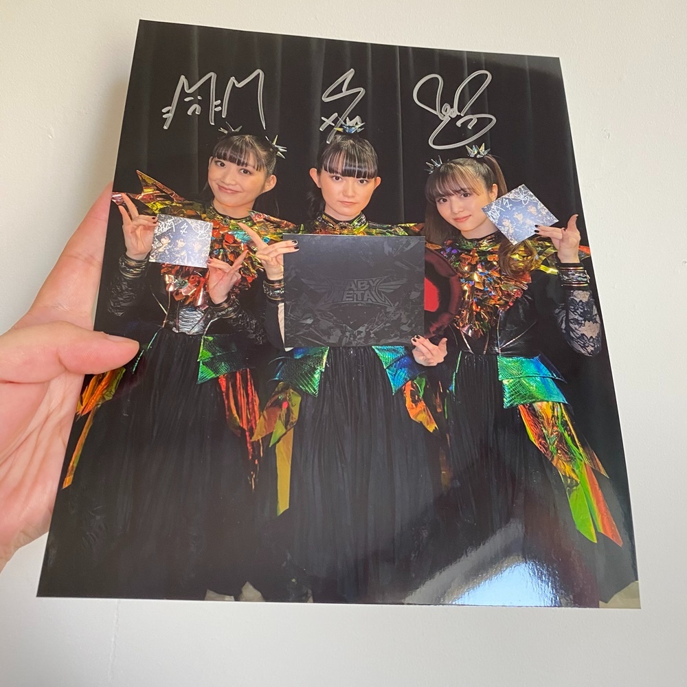 手簽名 babymetal AUTOGRAPHED 團體照片 10 英寸簽名系列 | 蝦皮購物