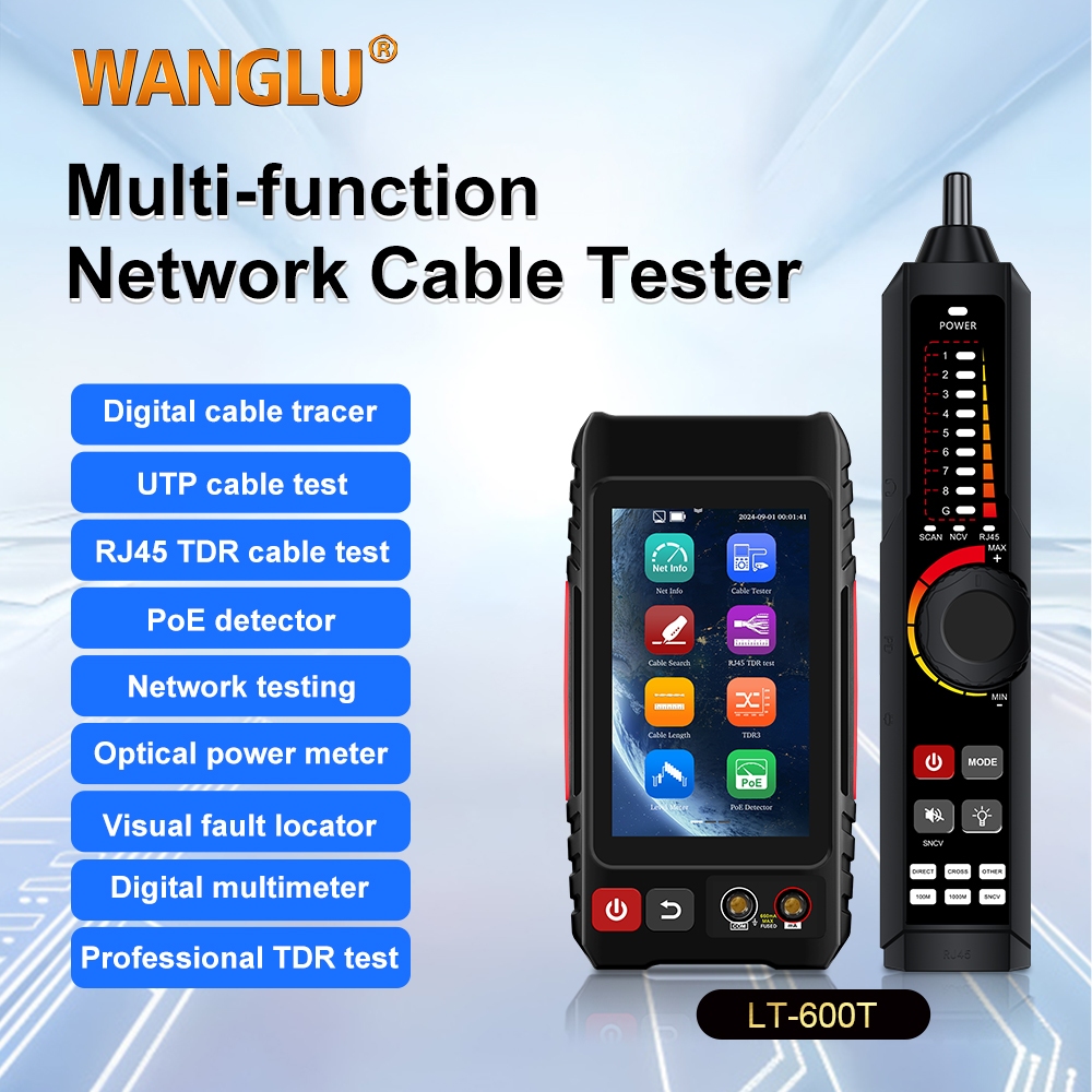 WANGLU 4寸IPS觸摸屏LT-600T OPM VFL網絡測試DMM專業TDR電纜測試儀 | 蝦皮購物
