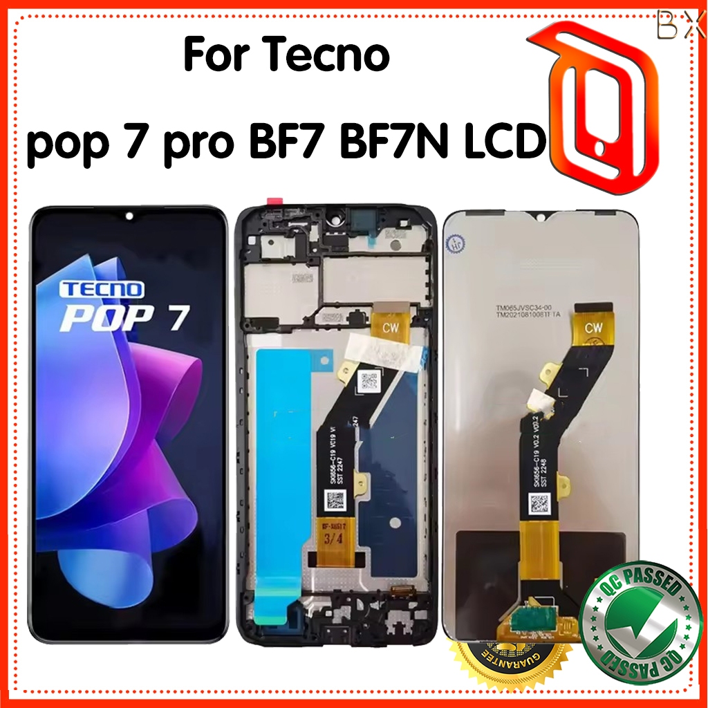 6.6 英寸適用於 Tecno Pop 7 Pop7 BF6 BF7 LCD 顯示屏觸摸屏數字化儀 | 蝦皮購物