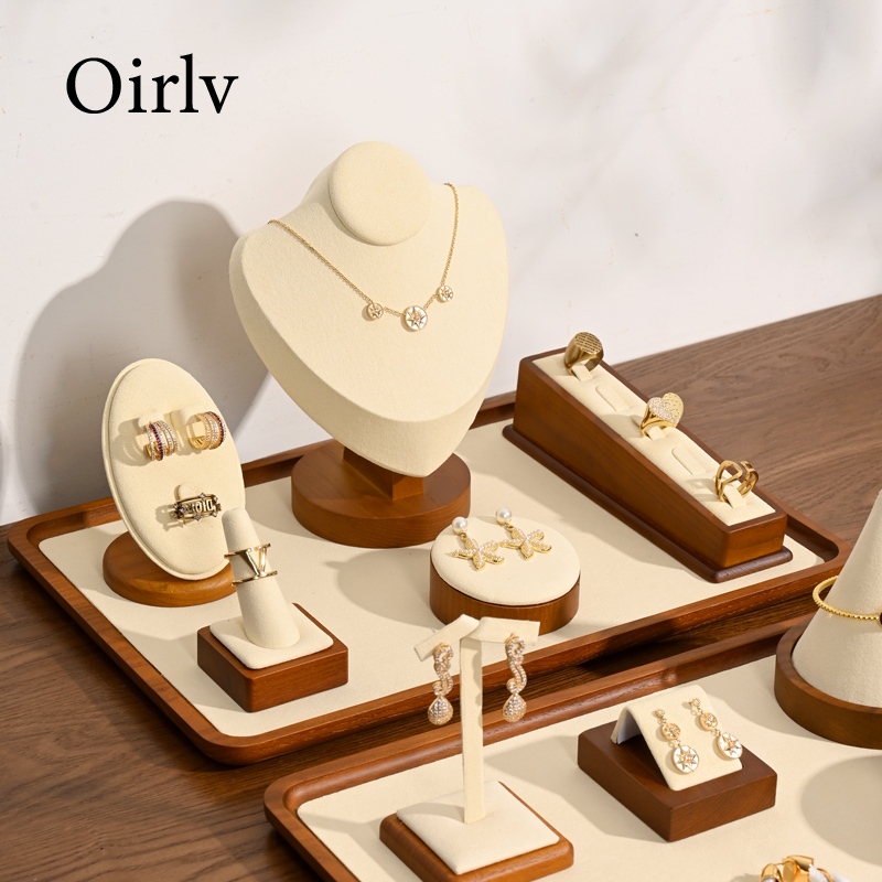 Orilv 木製首飾展示架戒指耳環吊墜首飾收納盒 SM021-SM129 | 蝦皮購物
