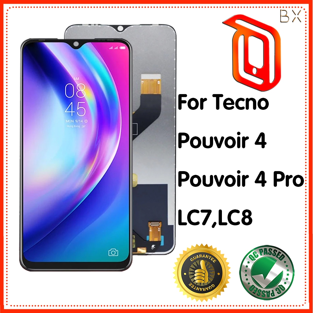 適用於 Tecno Pouvoir 4 / Pouvoir 4 Pro LC7,LC8 帶 LCD 屏幕數字化儀更換 | 蝦皮購物