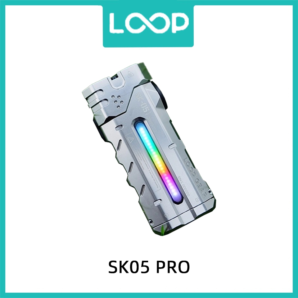 LOOP SK05 PRO 戶外多功能手電筒,具有強大的遠距離燈,可充電和延長電池壽命 - SK05PRO 銀色 | 蝦皮購物