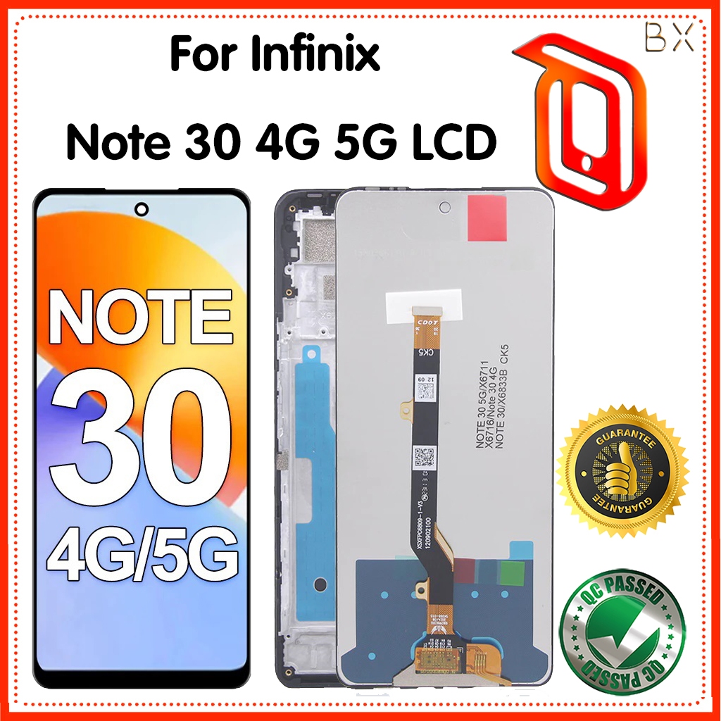 適用於 Infinix Note 30 4G 5G LCD 顯示屏 X6833B X6716B X6711 觸摸屏數字化 | 蝦皮購物