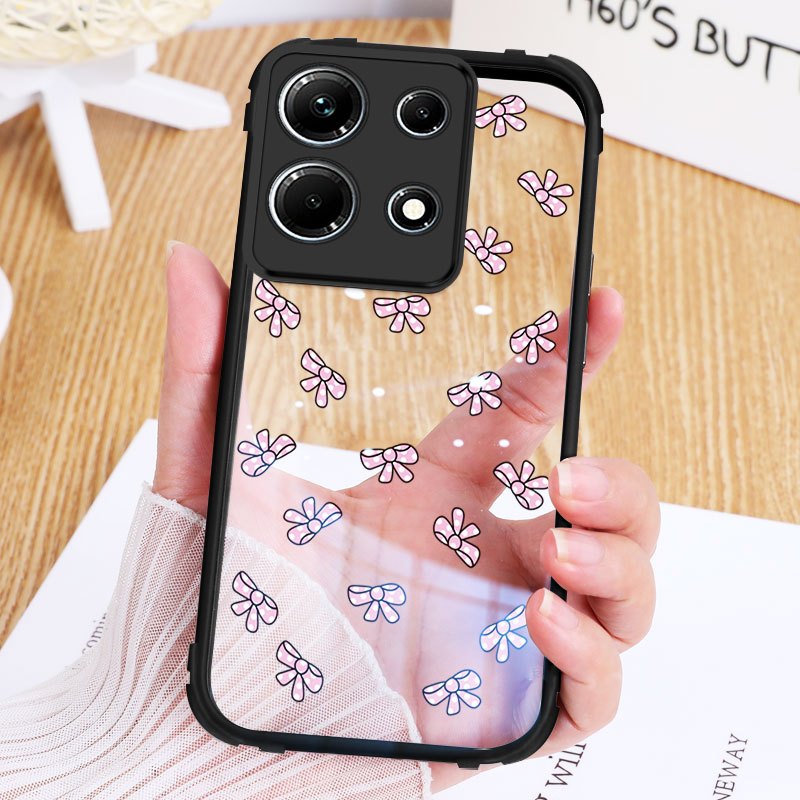 YBD 手機殼適用於 infinix Note 30 4G 5G X6833B X6716B X6711 女孩粉色蝴蝶結 | 蝦皮購物