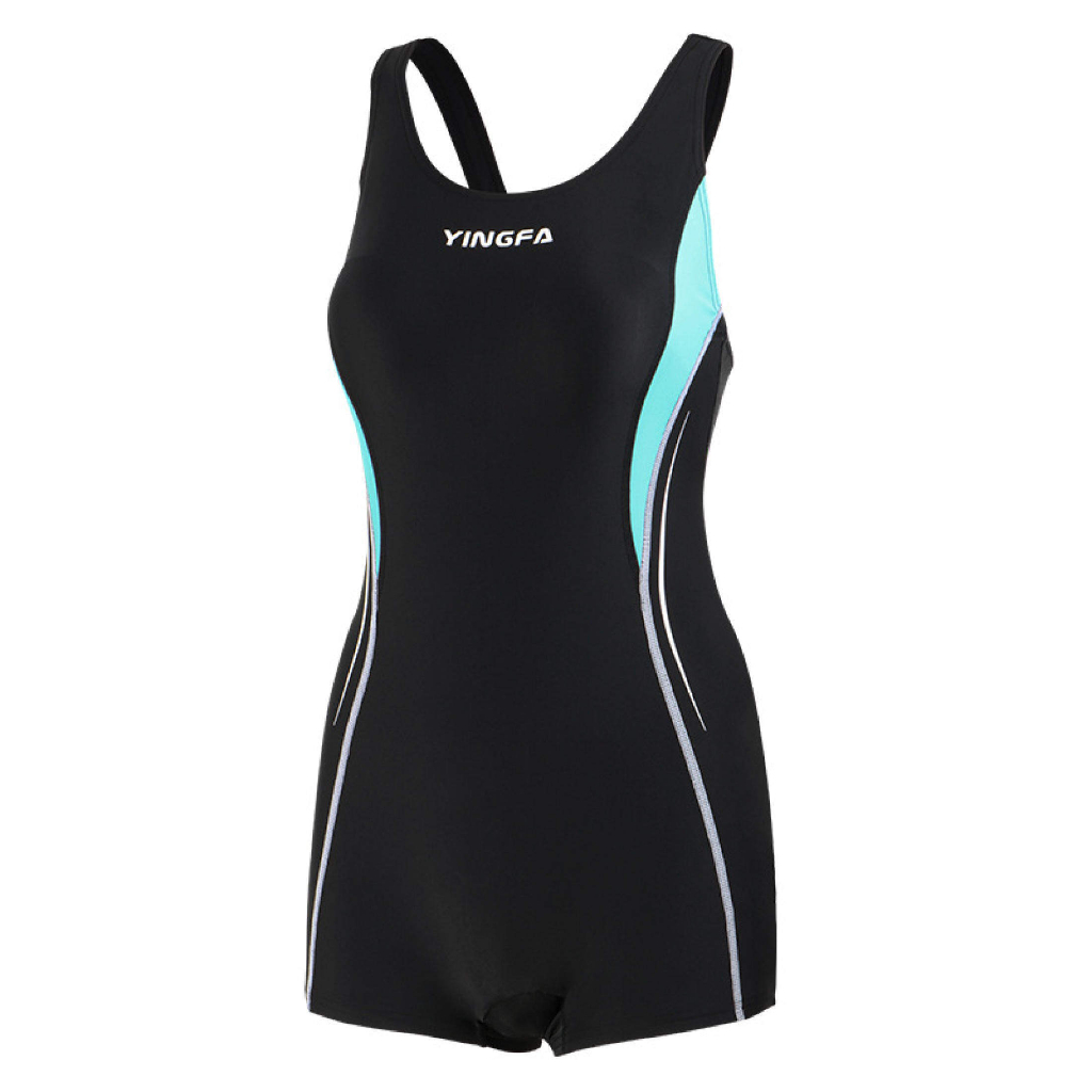 2023 YINGFA 女士泳衣運動衝浪服女孩連身泳衣帶短平角褲 1 件套肚皮修身外觀運動泳裝 | 蝦皮購物