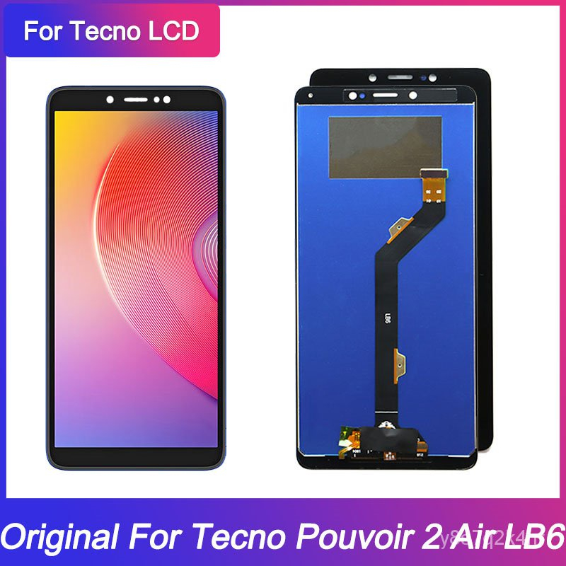 適用於 Tecno Pouvoir 2 Air / LB6 LCD 顯示屏觸摸屏數字化儀全套組件 LCD 更換零件 | 蝦皮購物