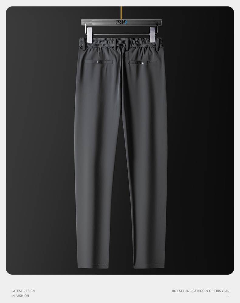 VOEVOE薄西裝褲男 鬆緊腰長褲 四防黑科技 防潑水防油污防曬長褲 免燙冰絲涼感長褲 商務休閒長褲 彈力透氣夏天長褲 | 蝦皮購物